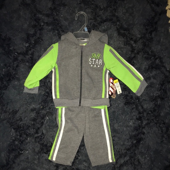 Tuff Guys | Other | All Star Kids Green And Gray Tracksuit | Poshmark